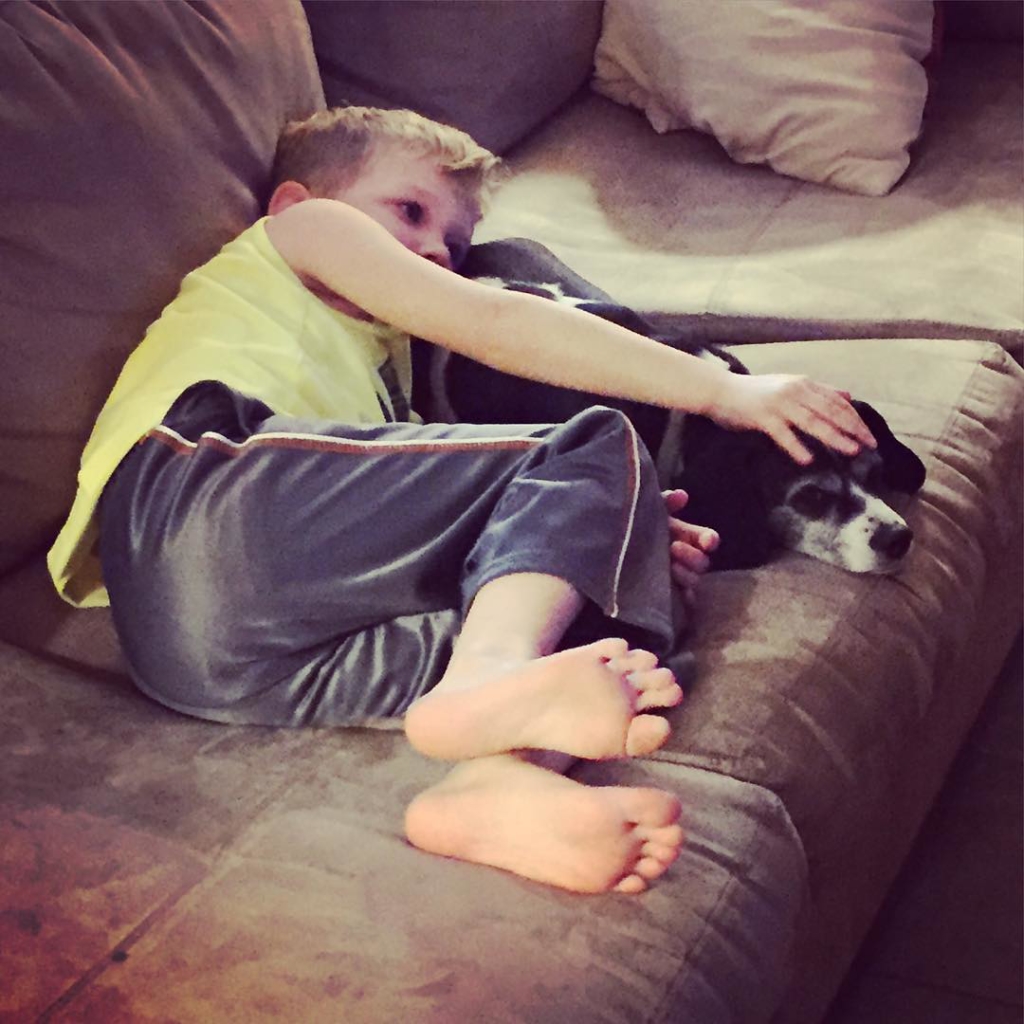 just a boy and his dog. | smelly.messy.poopy.